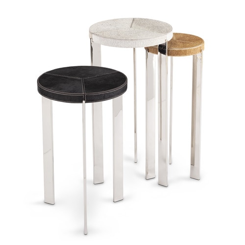 Andres Hair on Hide Console Large (Polished Nickel) | Regina Andrew Detroit Andres Hair on Hide Console Large (Polished Nickel) | Regina Andrew Detroit